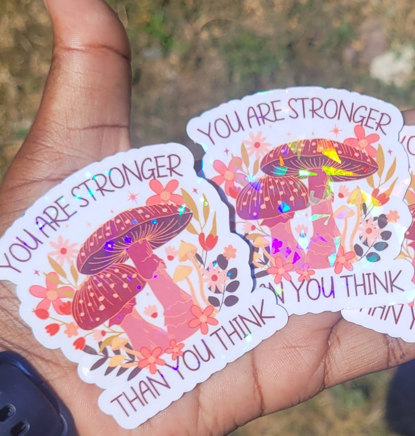 Self Care Tribe - You Are Stronger Than You Think Holographic Sticker ...